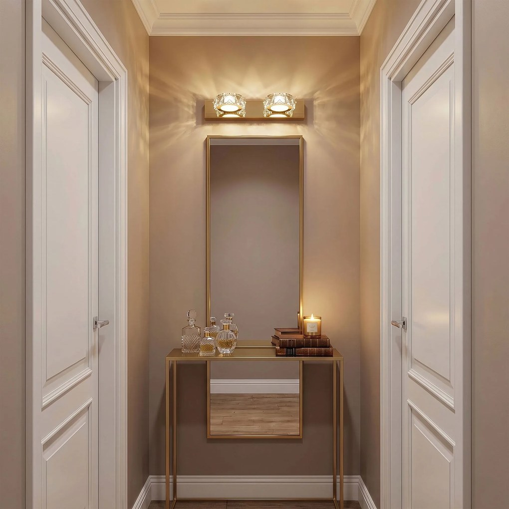 Toolight APP1937-2W, nástěnná LED svítilna, 320 mm, zlatá lesklá, OSW-66071