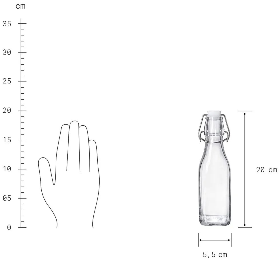SWING Láhev s patentním uzávěrem 250 ml