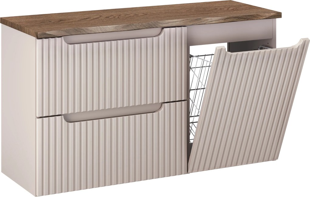 Comad Koupelnová skříňka pod deskové umyvadlo s košem na prádlo Nova Cashmere 100 kašmír