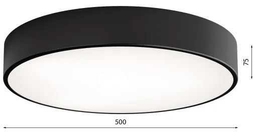 LED Stropní svítidlo CLEO LED/69W/230V 3000K pr. 50 cm černá