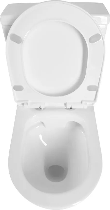 Aqualine Sapho, JALTA RIMLESS WC kombi mísa s nádržkou včetně splachovací soupravy, spodní/zadní
