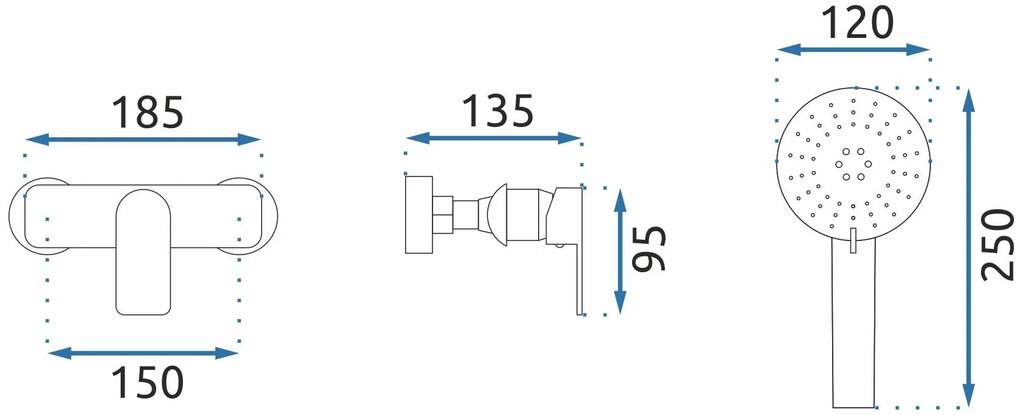 Sprchová baterie REA BLOOM bílá/chrom