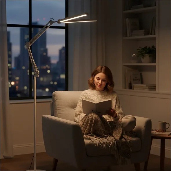 BRILAGI - LED Stm. flexibilní stojací lampa VARIO LED/14W/230V 157 cm bílá
