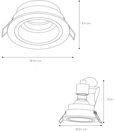 Lucide 22958/01/30 - Podhledové svítidlo EMBED 1xGU10/50W/230V