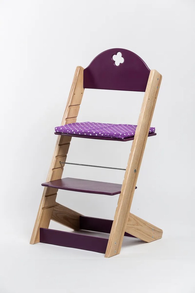 Lucas Wood Style rostoucí židle NATURE - jasan/fialová