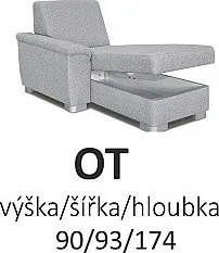 CZ Nábytkář - Kasvo Sedací souprava WAIKIKI OT-2.5F-R-1 (levá) | Varianta: Limba šedá koordinát doprodej