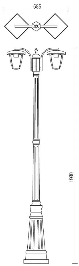 Smarter Venkovní lampa Edmond, v.198cm