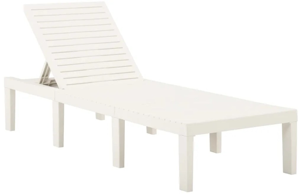 Zahradní lehátko plast bílé 315826