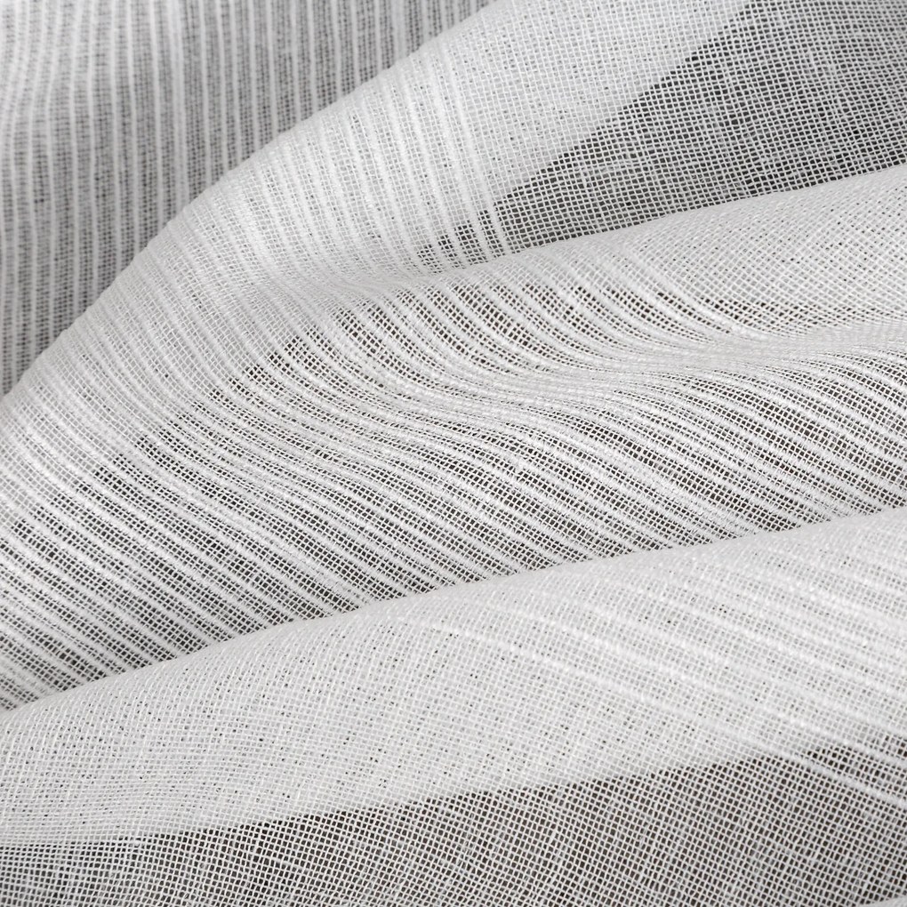 ZÁVĚS NA KROUŽCÍCH MARGARET 140X250 CM BÍLÁ