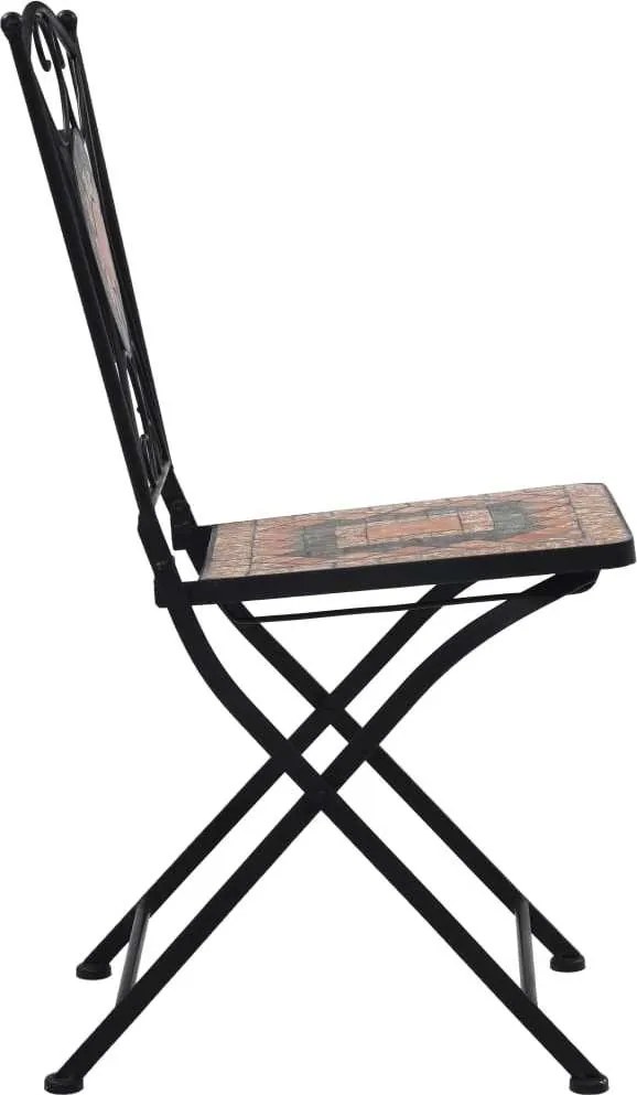 vidaXL Mozaikové bistro židle 2 ks keramika [46718] Barva: Šedá