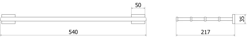 Mexen Arno, 4-ramenná police na ručník, grafitová, 7020720-66
