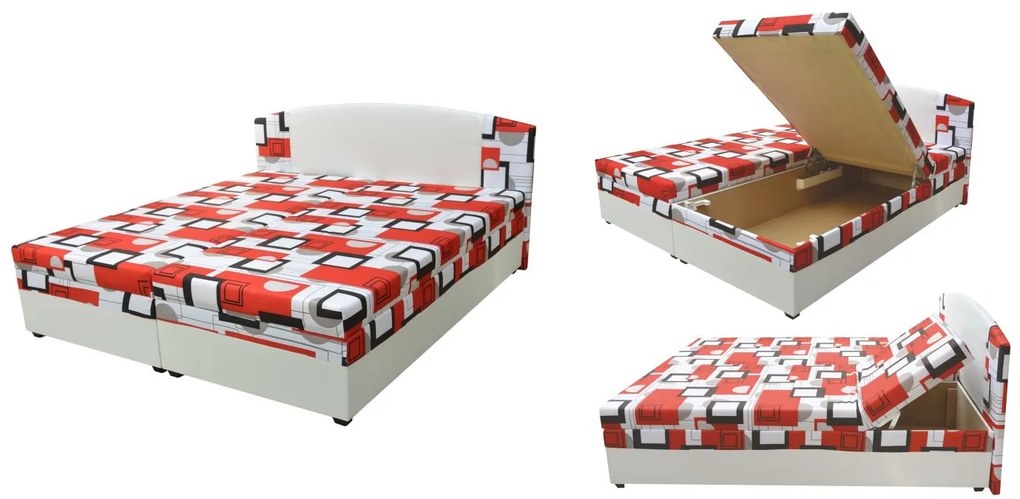 Postel KAMILA EXCLUSIV 180cm vč. roštu, ÚP a matrace VN48/ Dodo 20A - 371 doprodej, výška: 90 cm, šířka: 180 cm, hloubka: 205 cm