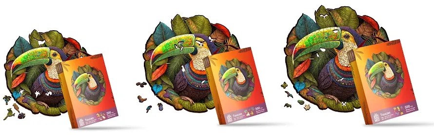 EscapeWelt Dřevěné puzzle Tukan 200 dílků