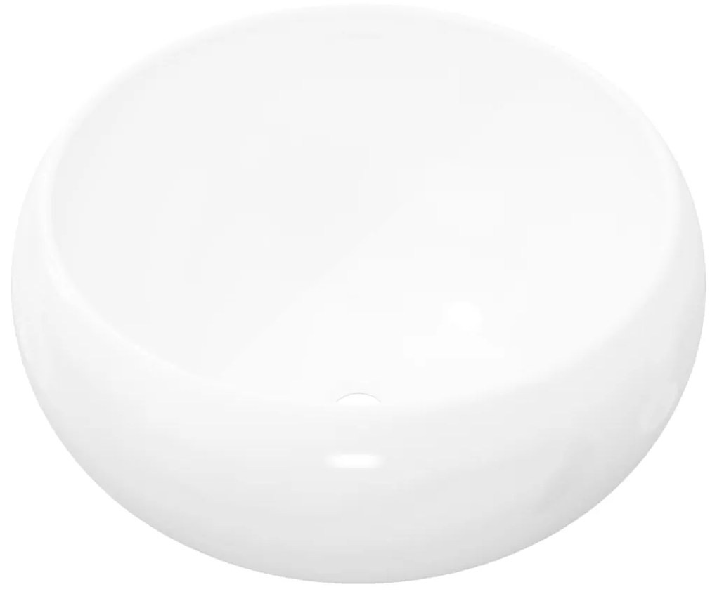 Umyvadlo kulaté keramické bílé 40 x 15 cm 142340