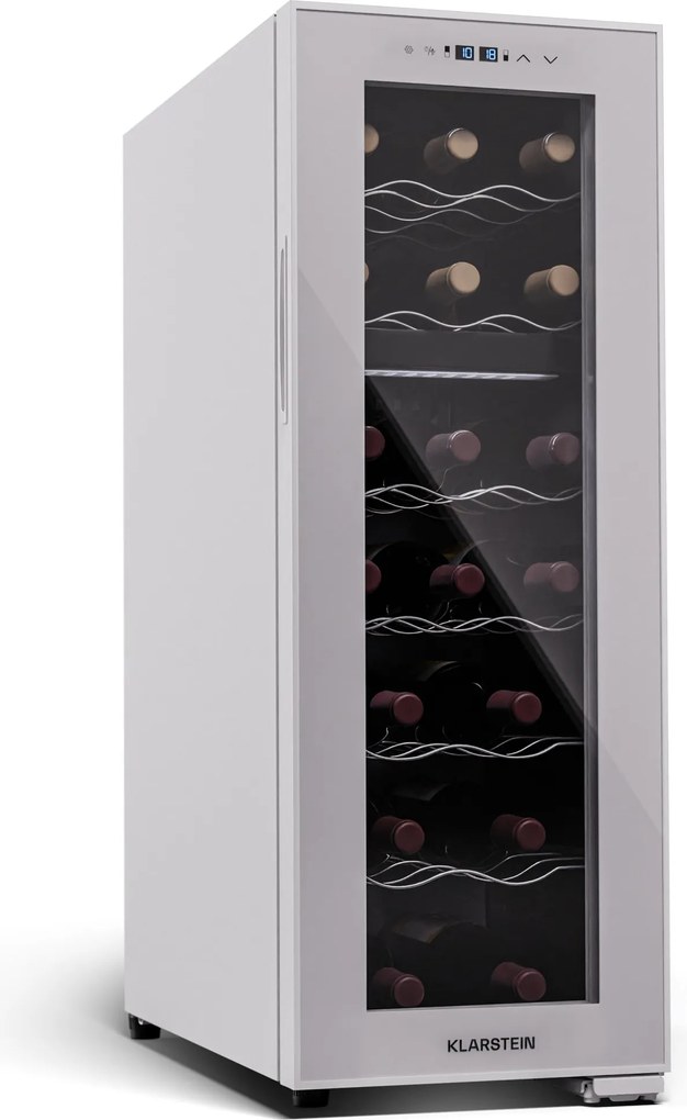 Klarstein Shiraz 18 Duo, vinotéka, 2 zóny, 58 l/18 lahví, 5-18/5-18 °C, dotykové ovládání