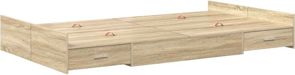 Rám postele s úložným prostorem s čelo Sonoma dub 120 x 190 cm 3335327