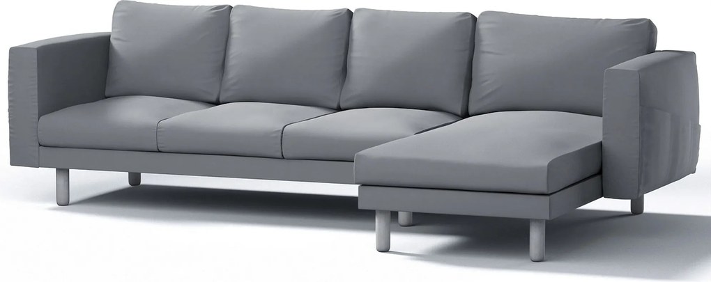 Potah na pohovku IKEA Norsborg 4-místná se šezlongem barva šedá