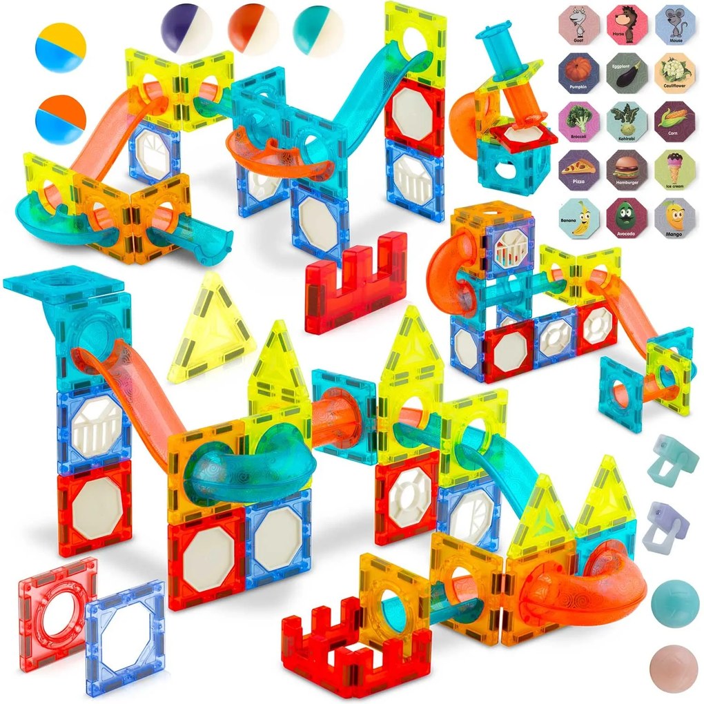 Magnetické cihly s osvětlením RK-763 Ricokids