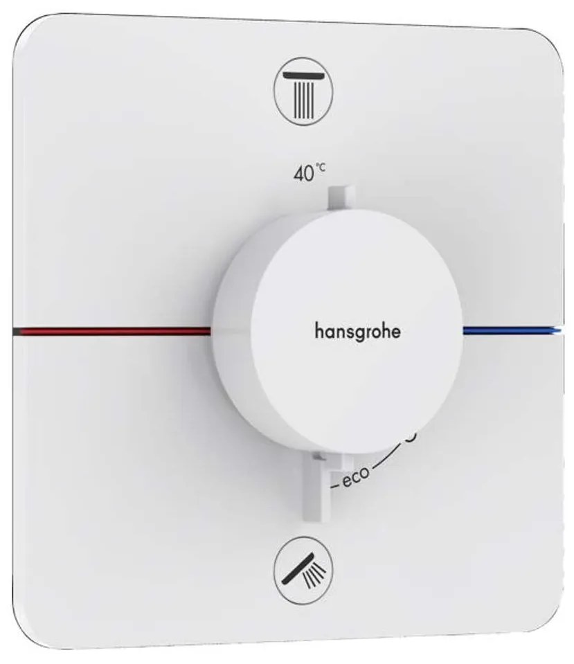 Hansgrohe ShowerSelect Comfort - Termostatická baterie pod omítku, pro 2 spotřebiče, matná bílá 15583700