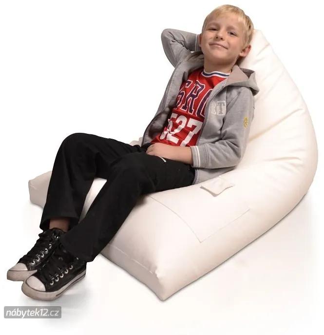 Dětský sedací pytel Kalvin XXL (2XL), ekokůže, 75x70x110 cm