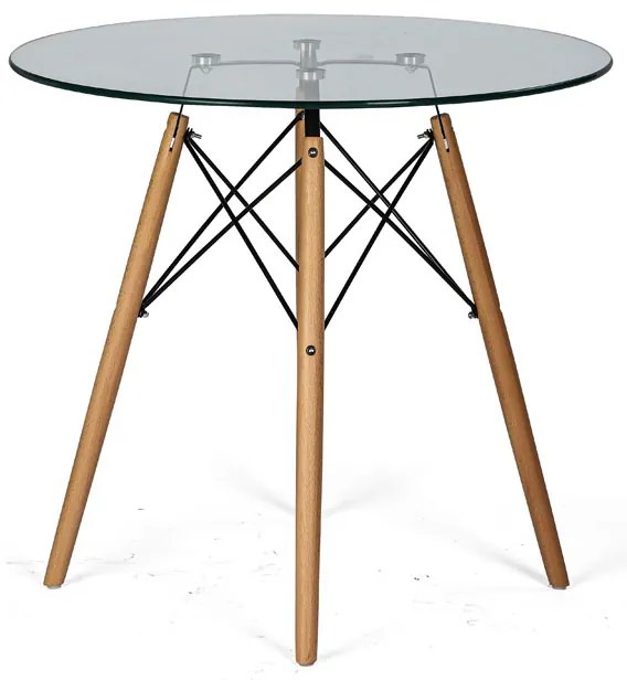 Skleněný stůl VIDRIO, průměr 80 cm