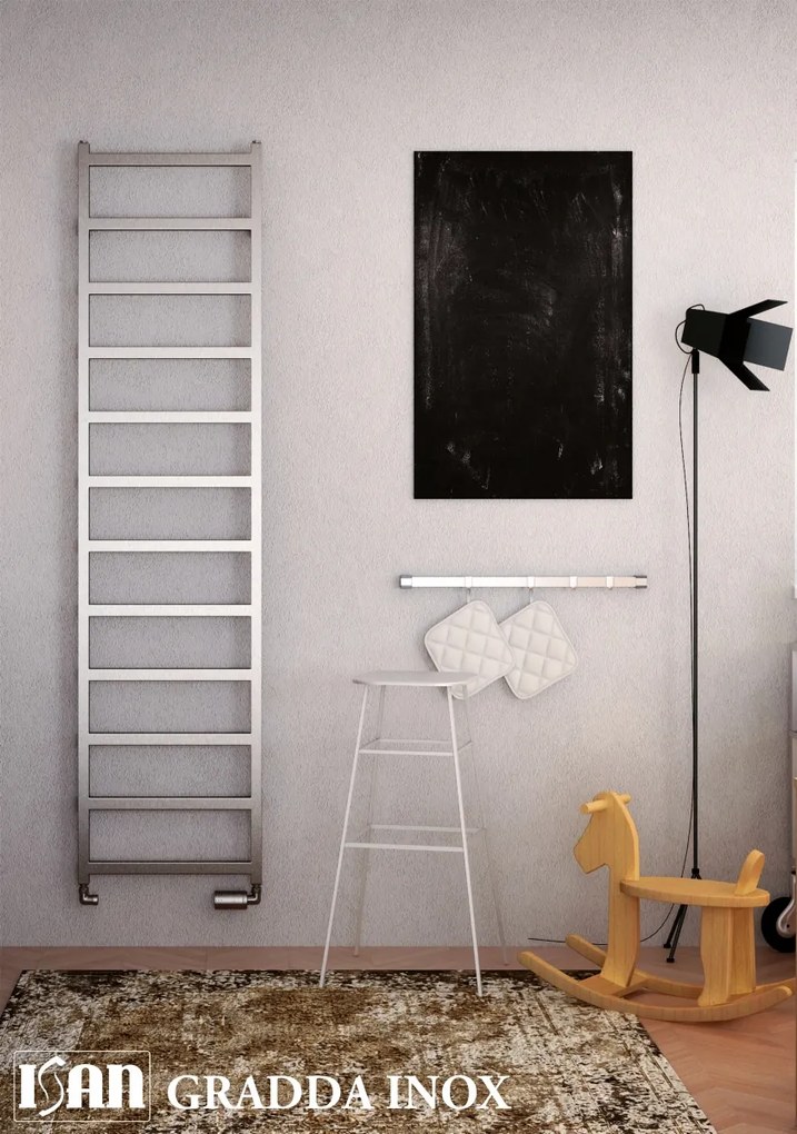Isan Gradda Inox 1840 x 500 mm koupelnový radiátor nerez