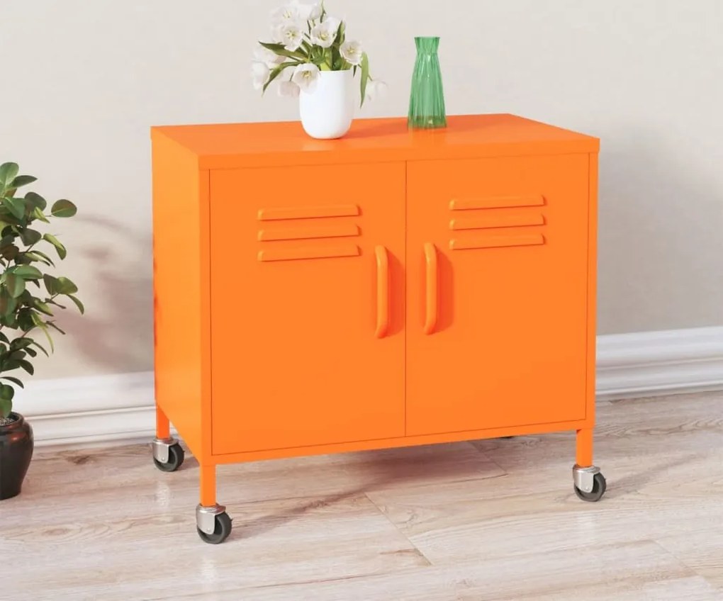 vidaXL Úložná skříň 60 x 35 x 56 cm ocel [336265] Barva: orange