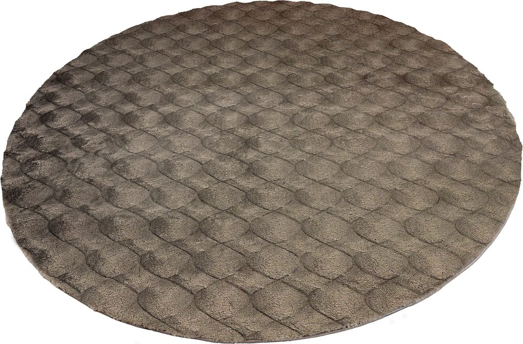 Obsession, Kusový koberec Diamond Cut 800 Grey kruh, 120x120 (průměr) kruh, šedá, ložnice