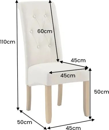 Designová jídelní židle Eileithya II béžová / dub