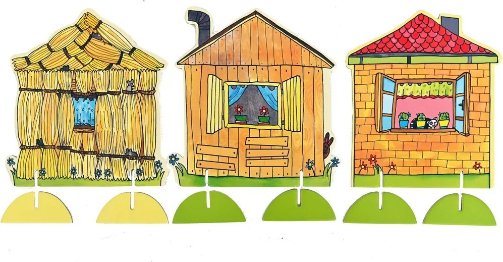 MARIONETINO- Tři prasátka - soubor kulis do loutkového divadla