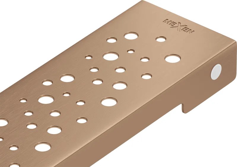 Mexen Flat, lineární podlahový žlab 60 cm, měděná matná, 1C21060