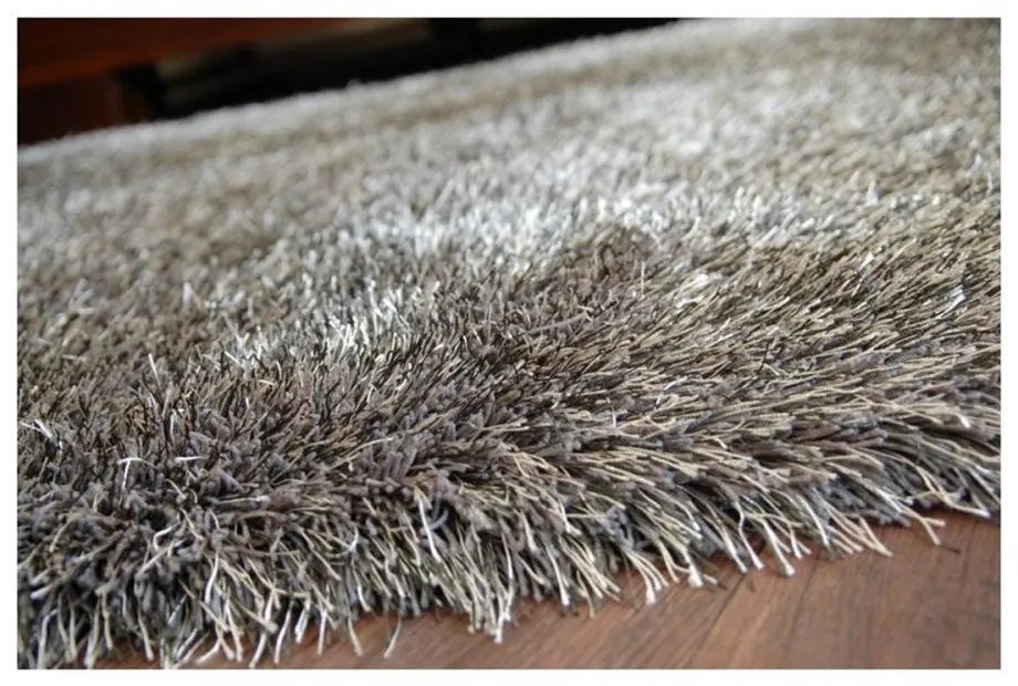 Luxusní kusový koberec Shaggy Love hnědý 80x150cm