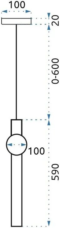 Toolight Stropní lampa s dlouhým závěsem LED zlato-bílá APP475-CP