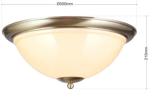 Orion DL 7-677/50-Stropní svítidlo AUSTRIAN OLD LAMP 3xE27/60W/230V bronz/béžová