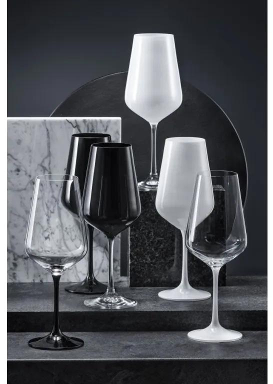 Crystalex Sklenice na víno Sandra - Black & White 450 ml, 2 ks