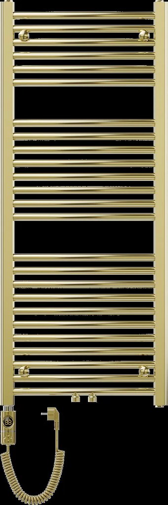 Mexen Ares, elektrické topné těleso 1200x500 mm + topná tyč 600 W, zlatá lesklá, W102-1200-500-2600-50