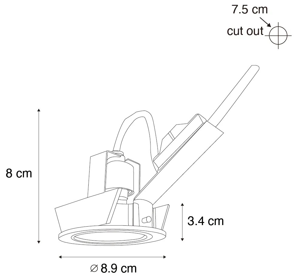 Chytré zapuštěné bodové svítidlo tmavě bronzové, naklápěcí, vč. Wifi GU10 50mm - Cisco