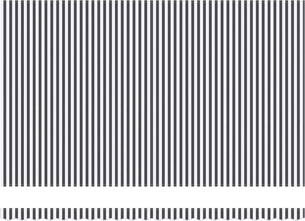 Ručně zatahovací markýza antracitová a bílá 500 x 300 cm 3216033