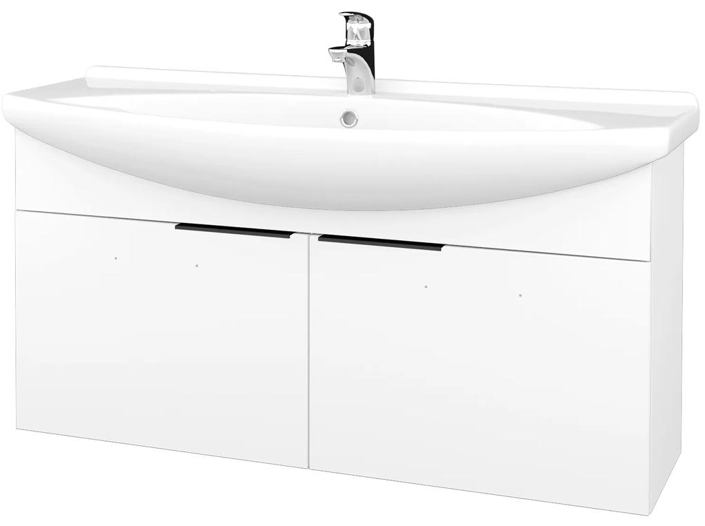 Dřevojas Koupelnová skříň TAKE IT SZD2 120 Varianta: N01 Bílá lesk / Úchytka T01 / D17 Colorado