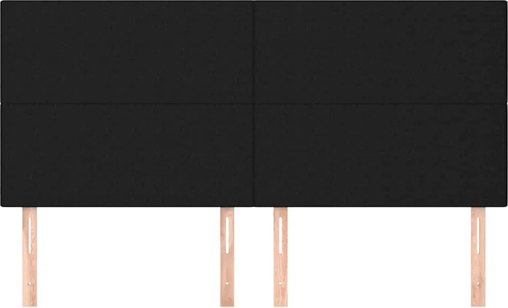 Čelo postele černé 180x5x118/128 cm látkové 3116068