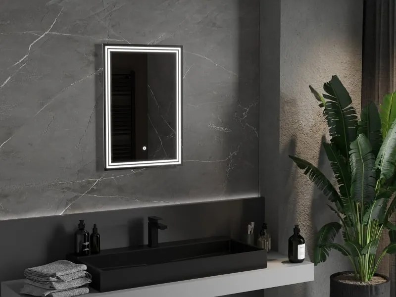 Mexen Taco koupelnové zrcadlo s podsvícením 50 x 70 cm, LED 6000K, proti zamlžení - 9805-050-070-611-00