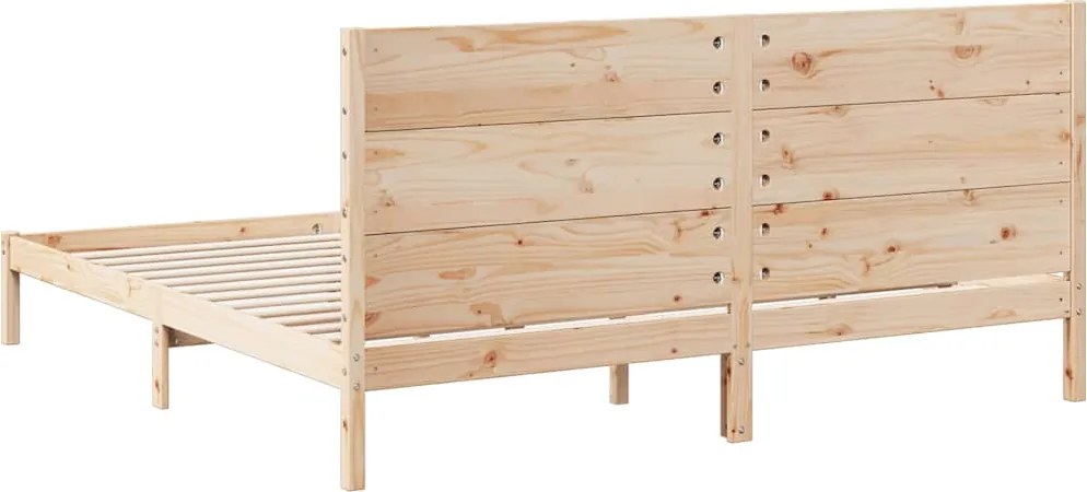 Prodloužený rám postele bez matrace 200 x 210 cm masivní dřevo 3309277