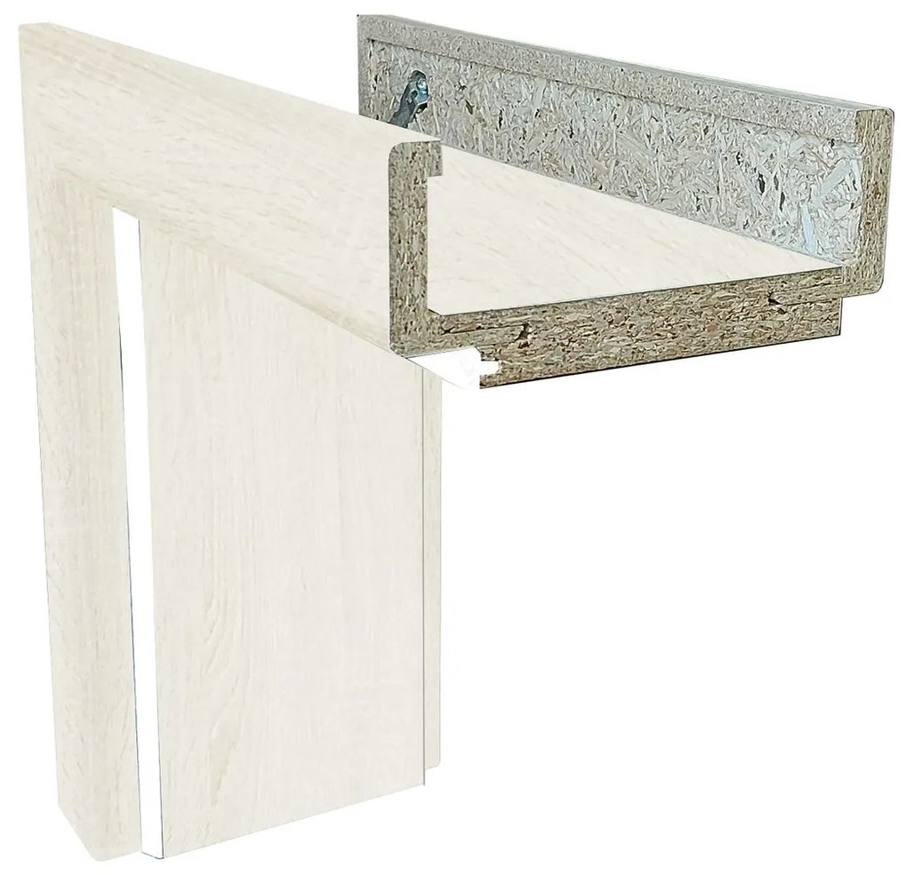 Solodoor Obložková zárubeň 80 L, 830 × 1982 mm, fólie, tloušťka zdi: 95–115 mm, levá, andorra white