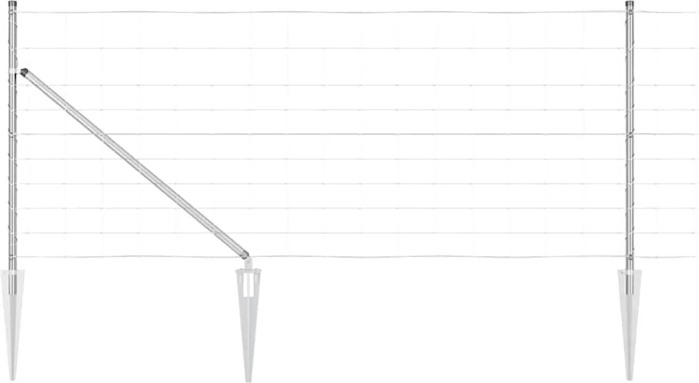 Svařované drátěné ploty s hroty 50 x 1 m Pozinkovaná ocel 3351451