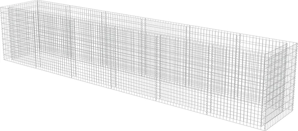 Gabionový vyvýšený záhon pozinkovaná ocel 540 x 90 x 100 cm 143554