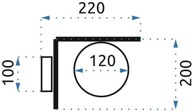 Toolight, skleněná kulatá nástěnná lampa APP674-1W, zlatá, OSW-05638
