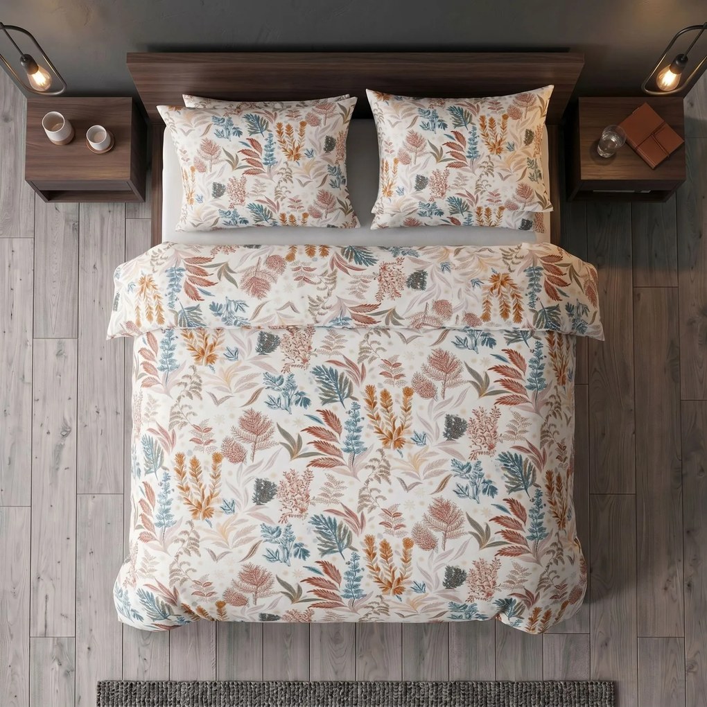 Saténové povlečení LUXURY COLLECTION CORAL garden - 1x 140/220, 1x 70/90cm