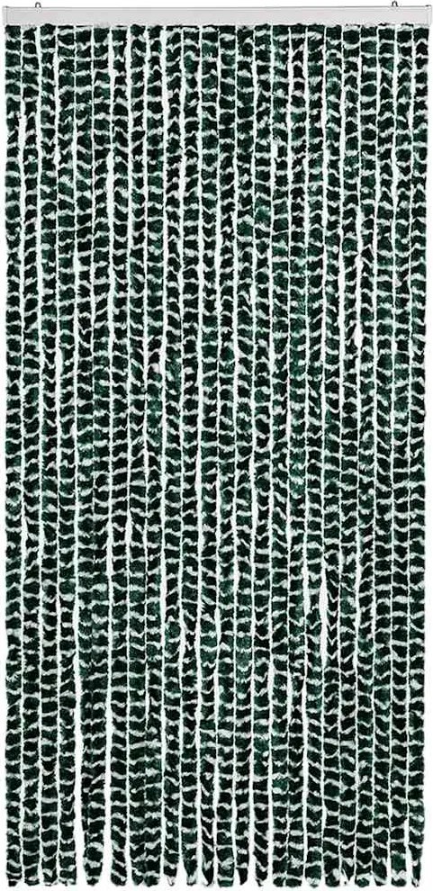 Závěs proti hmyzu zeleno-bílý 100 x 220 cm Chenille 325447