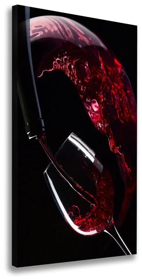 Wallmuralia Vertikální Foto obraz na plátně Červené víno 50x100