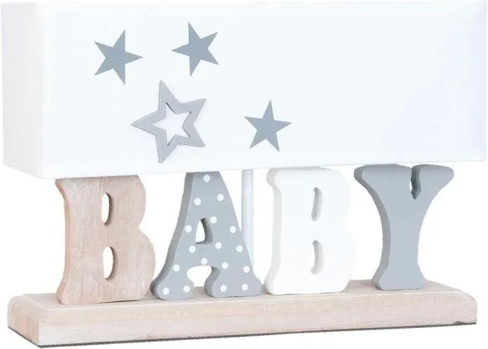 Stolní lampa bílá Baby do dětského pokoje 35 x 12 x 24 cm